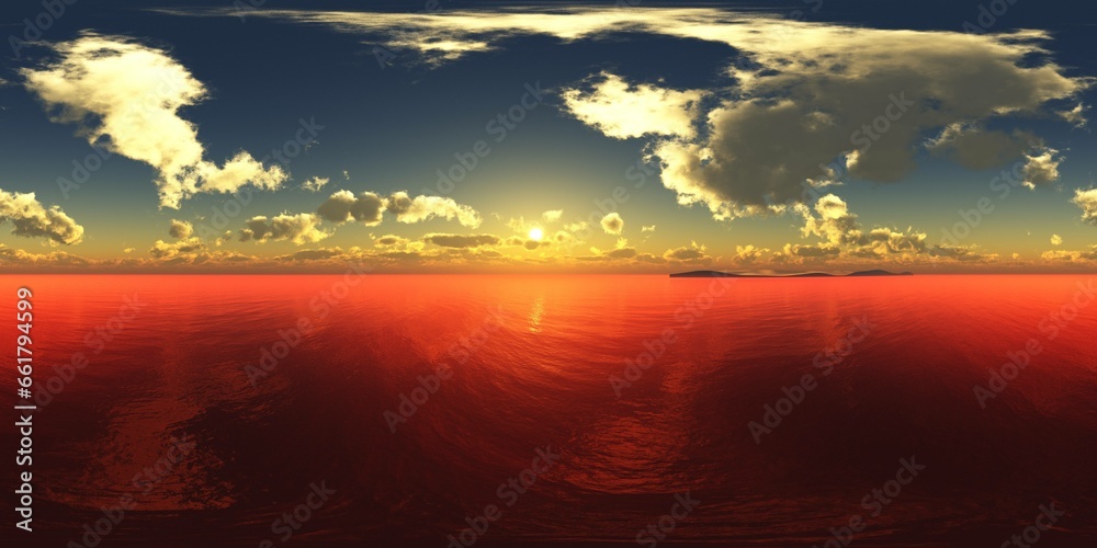 sea panorama, HDRI, environment map , Round panorama, spherical ...