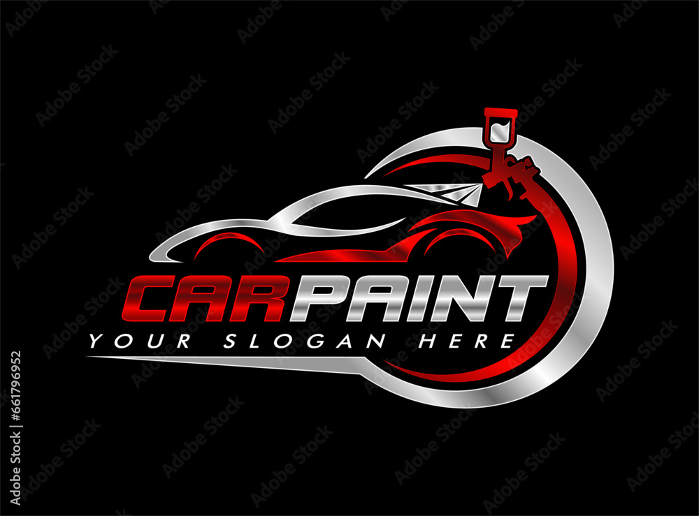 car paint logo illustration graphic vector of auto car painting with ...