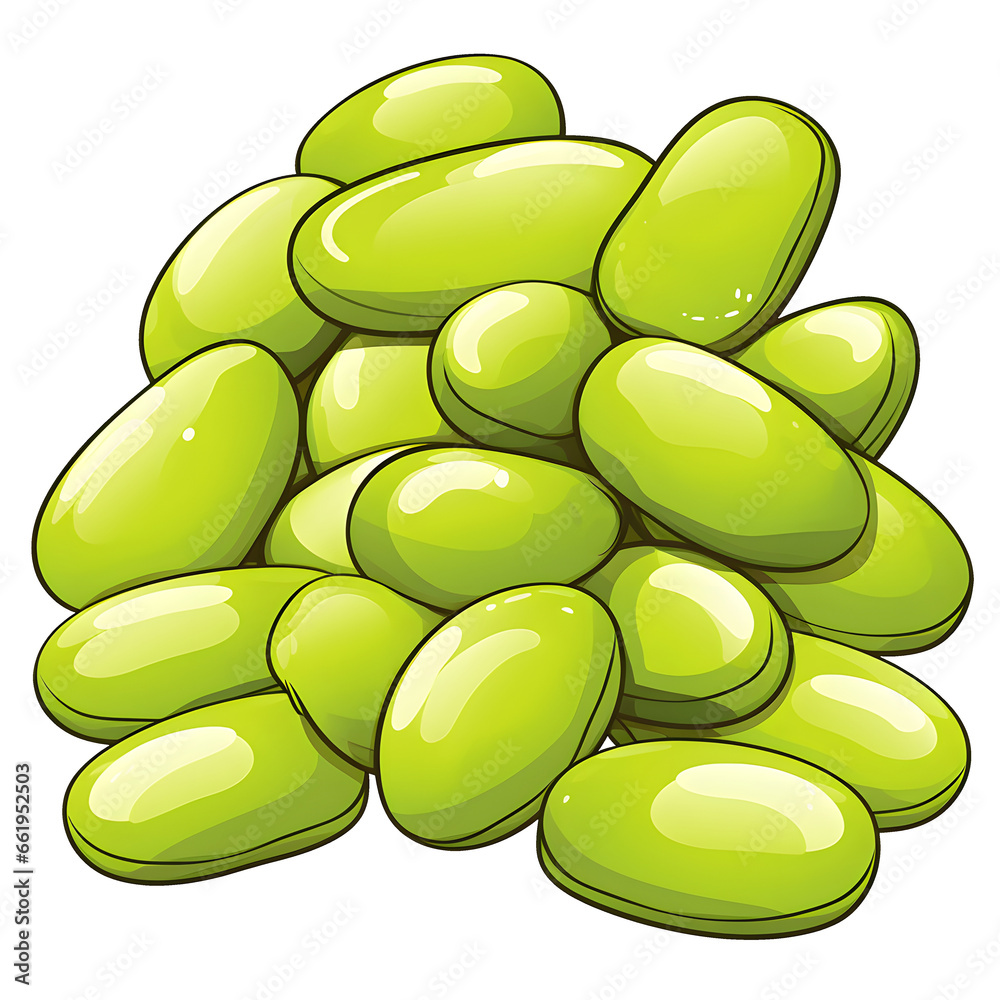 cartoon clipart of Lima Beans, food clipart, vegetables clipart ...