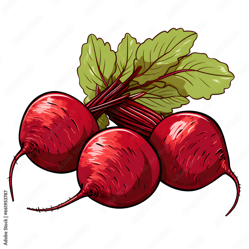 Illustration Stock cartoon clipart of Beets (Beetroot), food clipart ...
