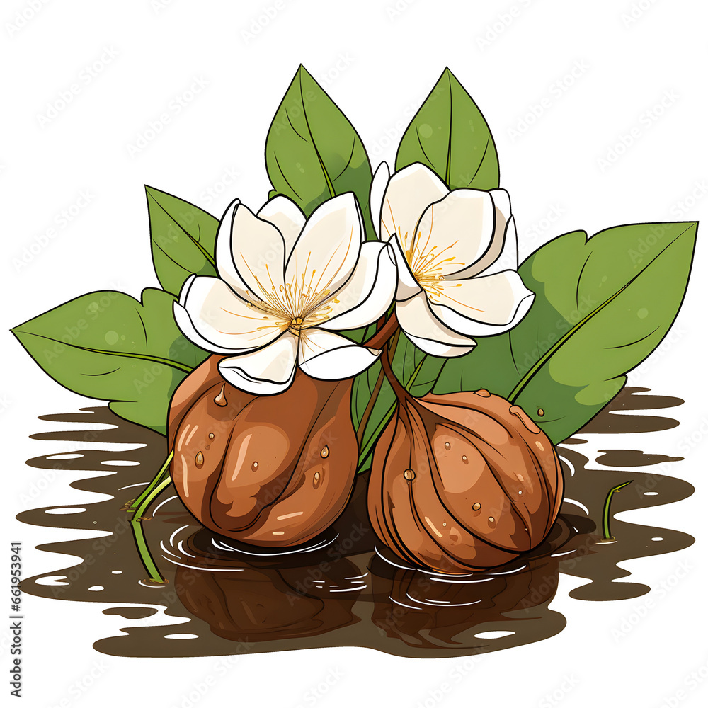 cartoon clipart of Water Chestnuts, food clipart, vegetables clipart ...