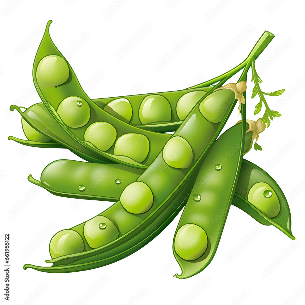 cartoon clipart of Sugar Snap Peas, food clipart, vegetables clipart ...