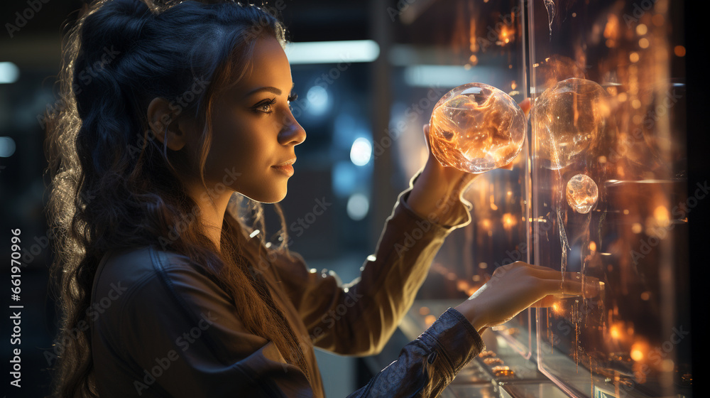 AI Exploration: A tech researcher engaging with artificial intelligence ...