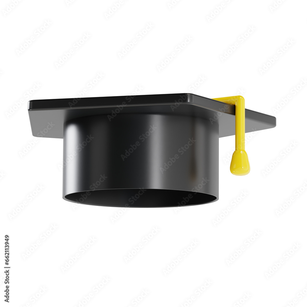 graduation cap 3d. High quality render. Education 3d render set ...