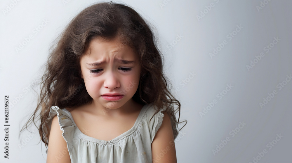 Crying Child Sobbing Little Girl Upset in Distress Sad Parental Divorce Parenting Problems ...