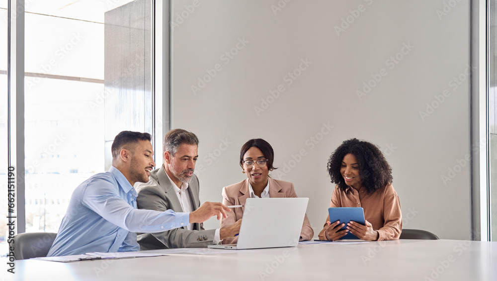 International diverse professional executives business team workers and ...