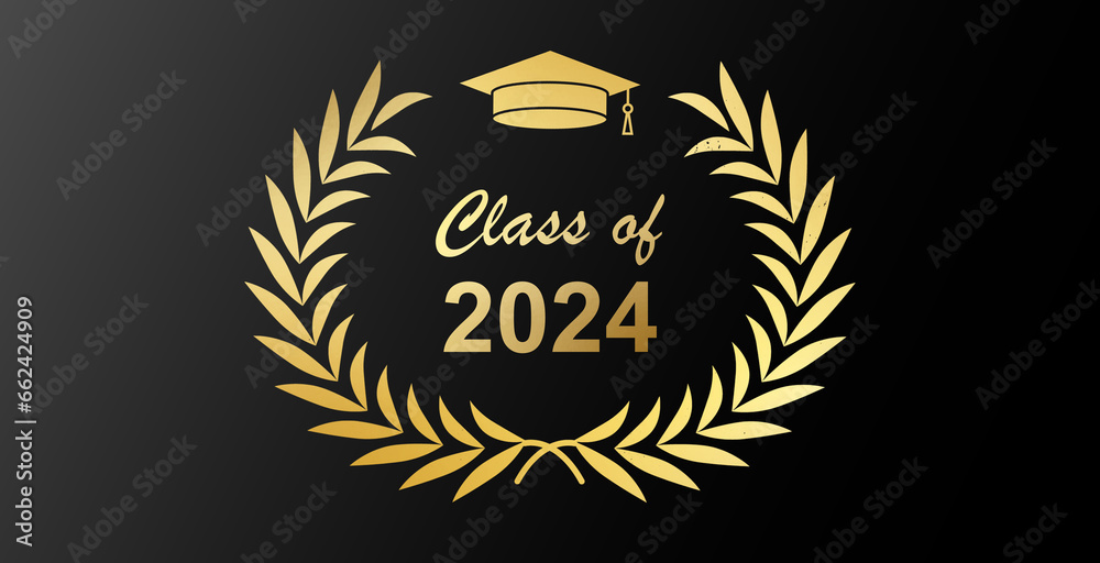 Happy Class of 2024, Happy new year 2024 design, Unique digits with ...