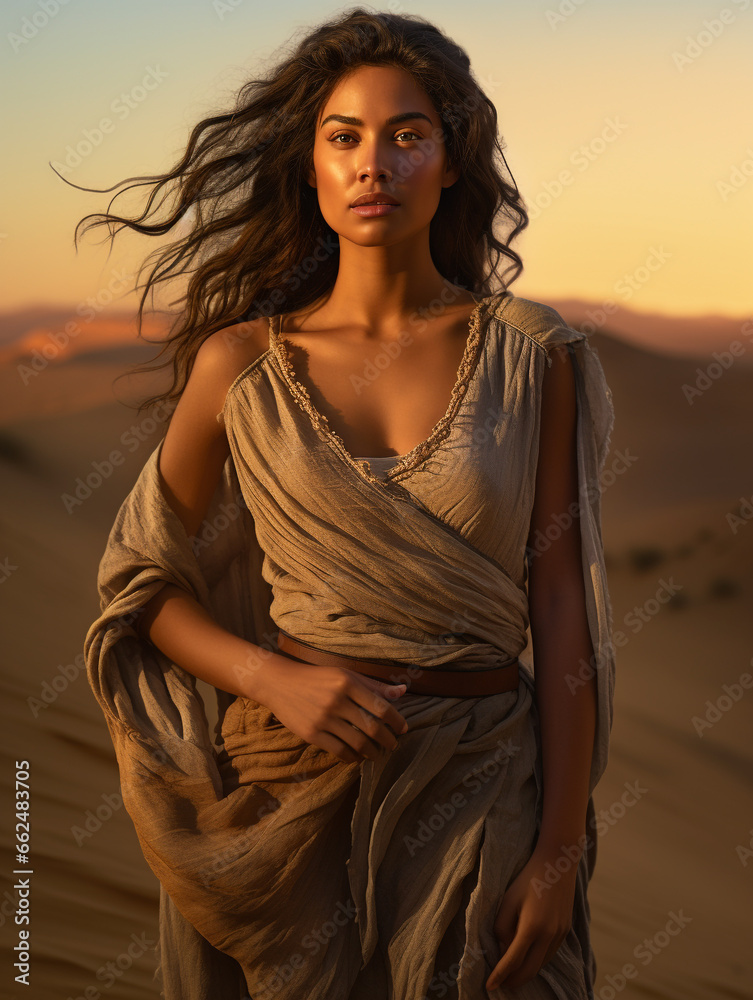 Princess of Persia, desert sands, young attractive girl in traditional ...