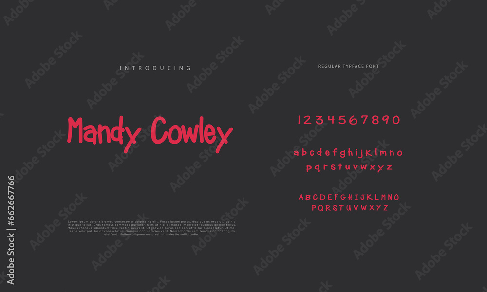 Handwritten Script font. Hand drawn brush style modern calligraphy ...