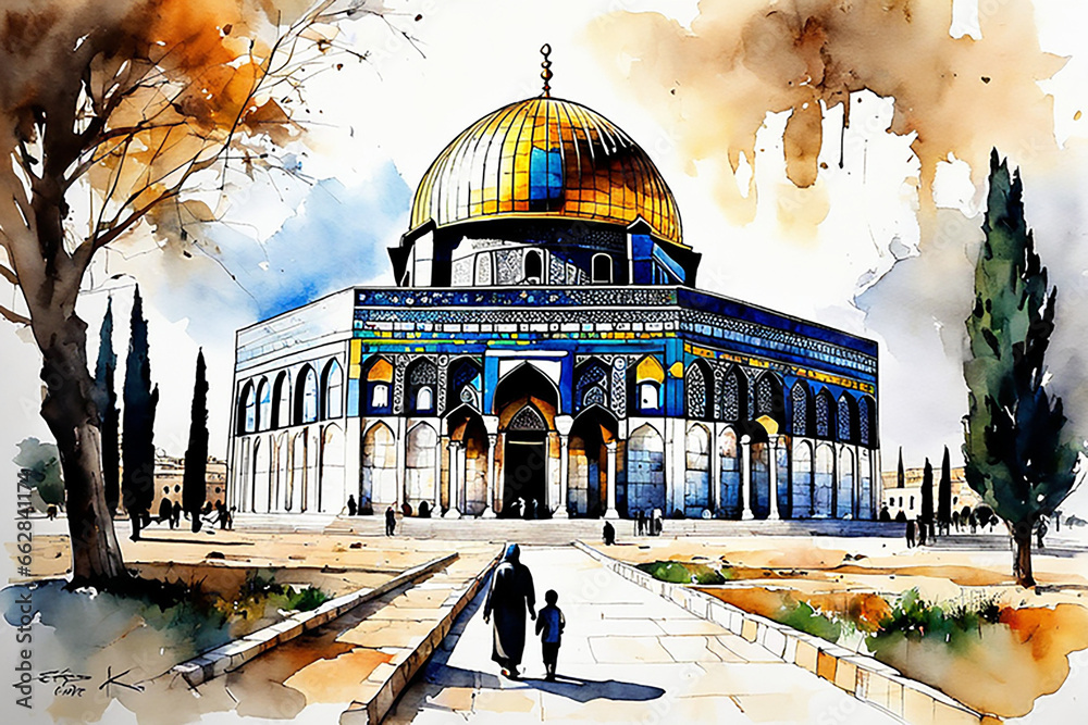 dome of the rock Jerusalem Israel old city omar mosque al aqsa al quds ...