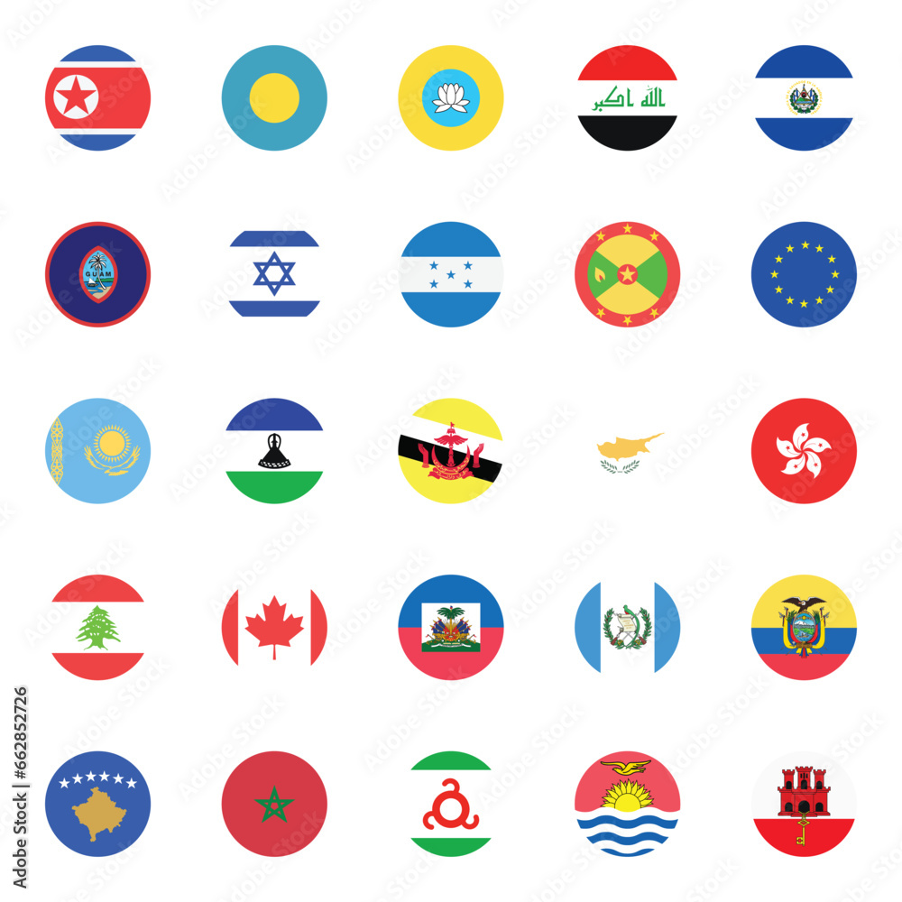 World national flags vector illustrations. Stock Vector | Adobe Stock