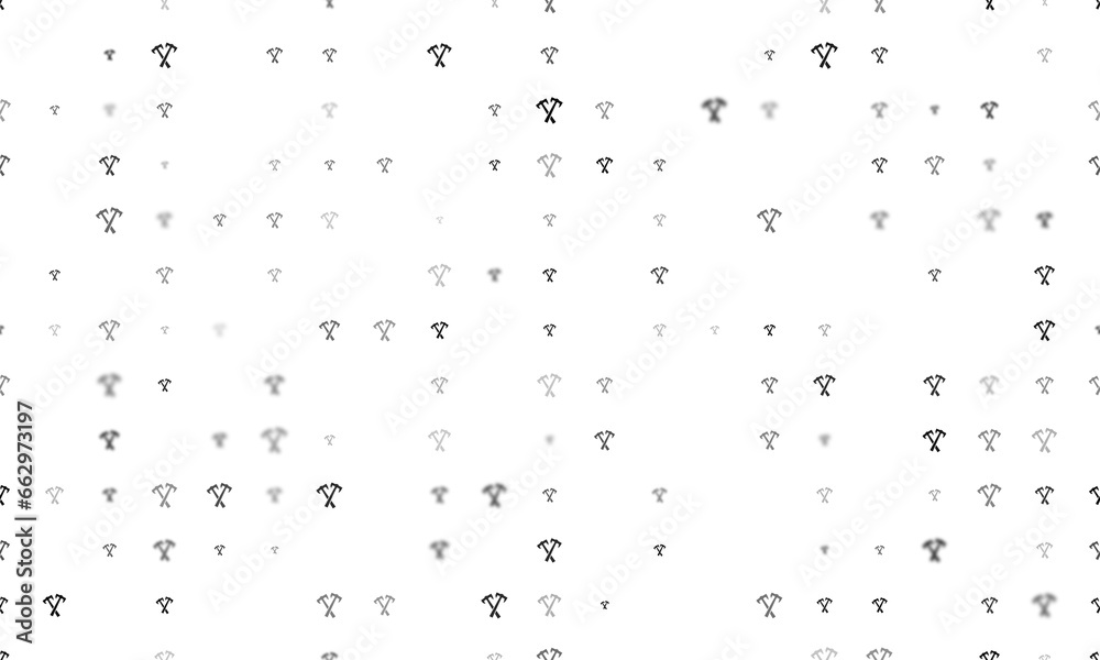 Seamless background pattern of evenly spaced black crossed axes symbols ...