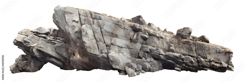 natural grey rock formation isolated on transparent background ...