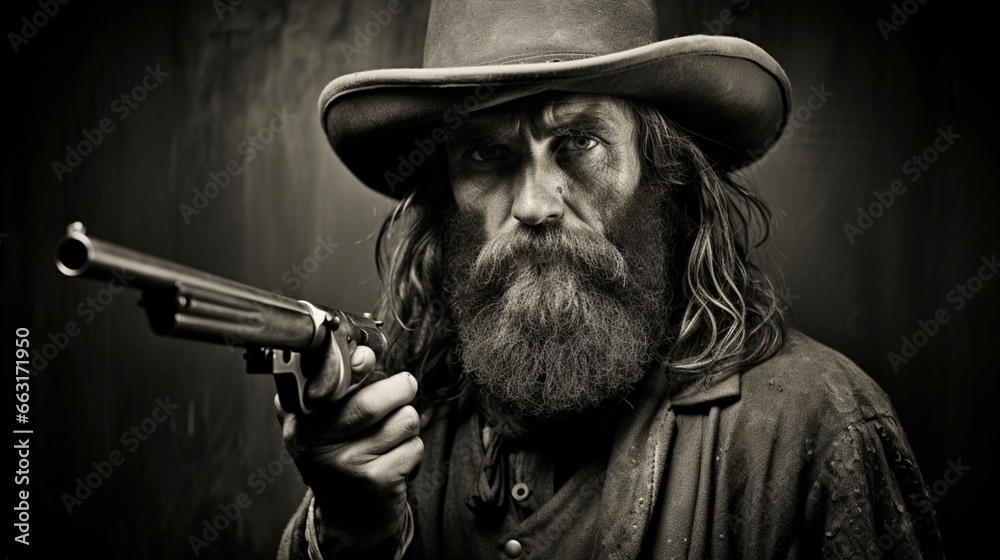 Stock-Foto „ daguerreoty, Matthew Brady style, gunslingers of the old ...