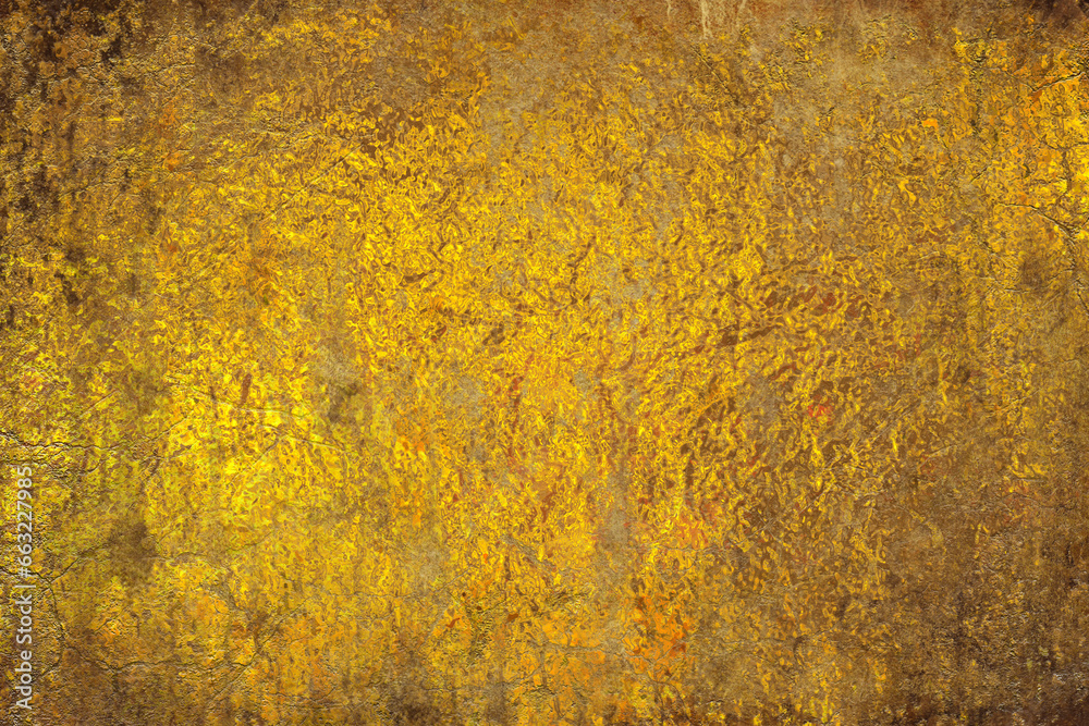 Vintage watercolor paper with gold grain texture. Abstract gold ...