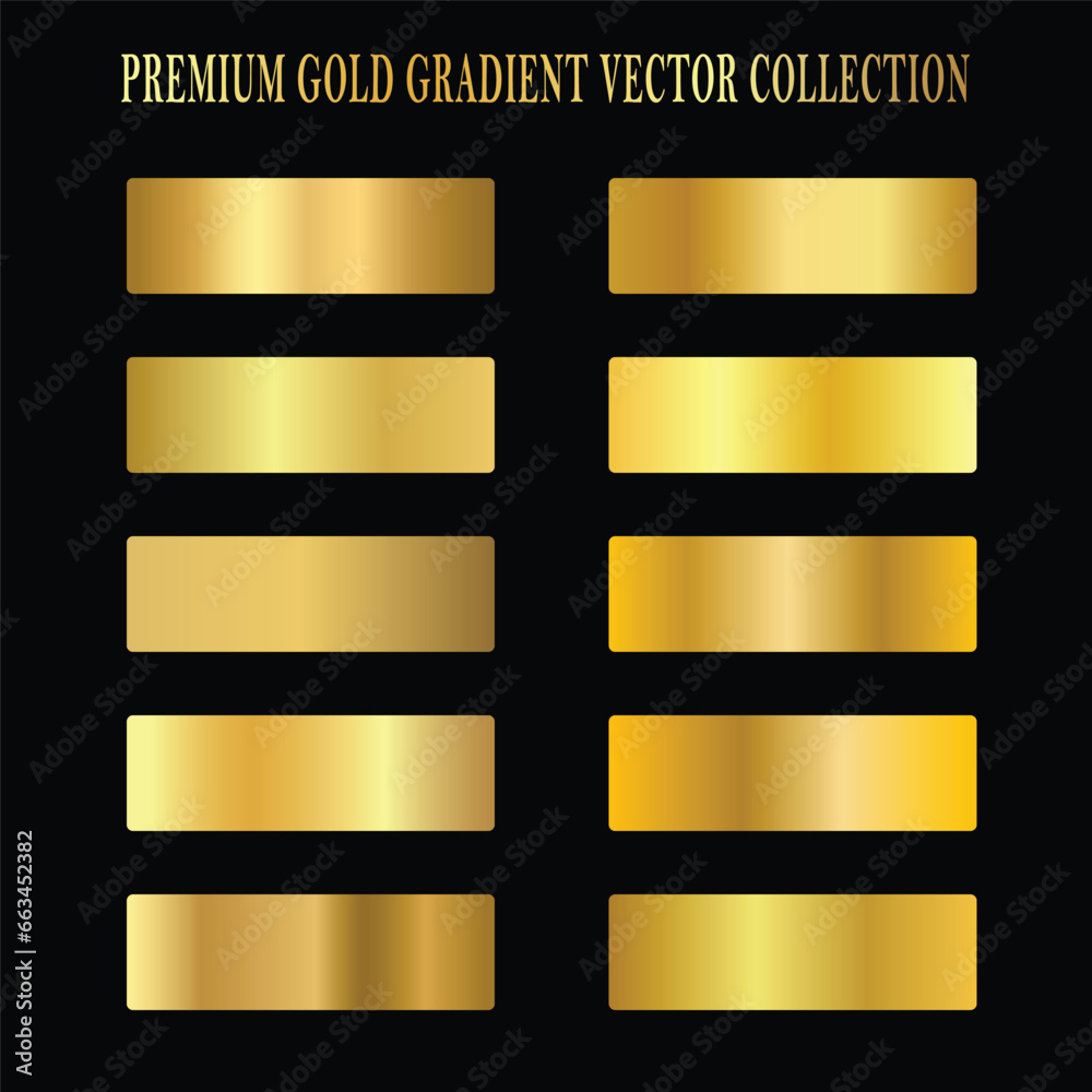 Premium Gold Gradient Vector Collection for Backgrounds, Templates, and ...