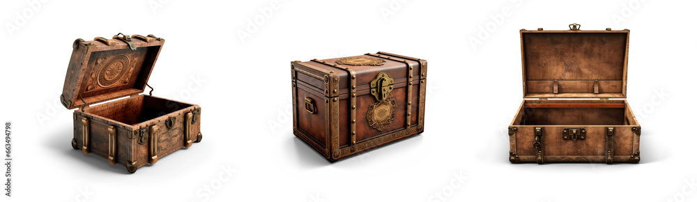 mediaeval opened unlocked and closed locked treasure antique vintage ...