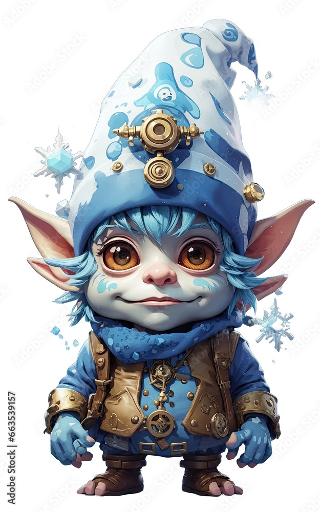 Steampunk christmas goblin clipart png 3d chibi goblin clipart cute ...