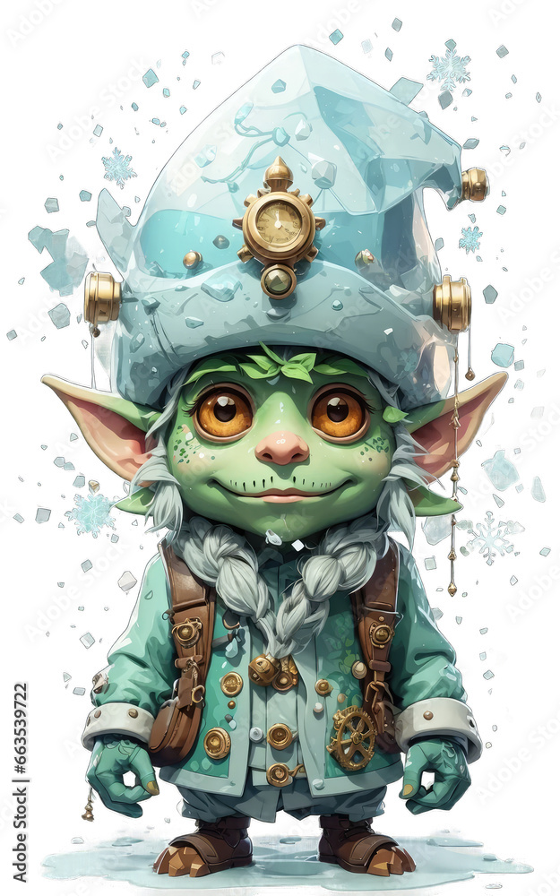 Steampunk christmas goblin clipart png 3d chibi goblin clipart cute ...