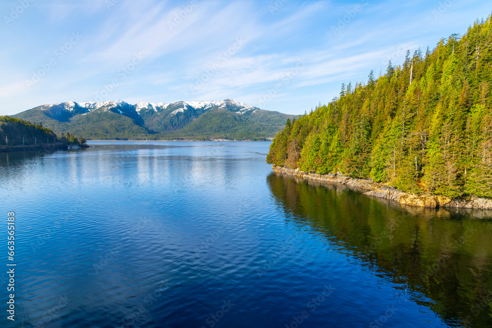 A small bay along the Tongass Narrows waterway near the cruise port and ...