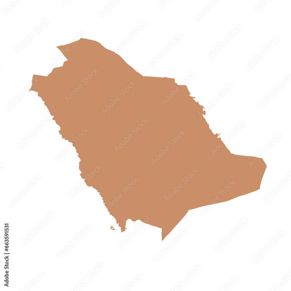 Geographical map of Saudi Arabia Stock Vector | Adobe Stock