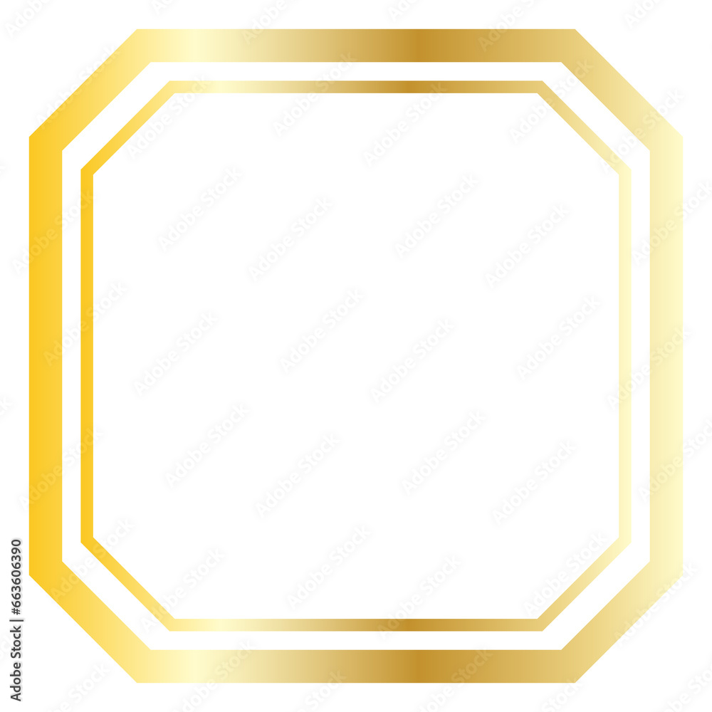gold square border frame Stock Illustration | Adobe Stock