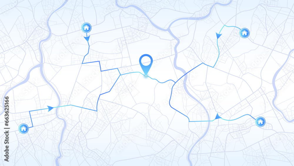 Abstract isometric location tracks dashboard. Gps map infographic ...
