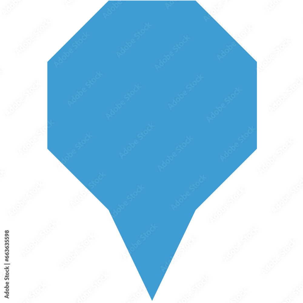 Digital png illustration of big blue map pin on transparent background ...