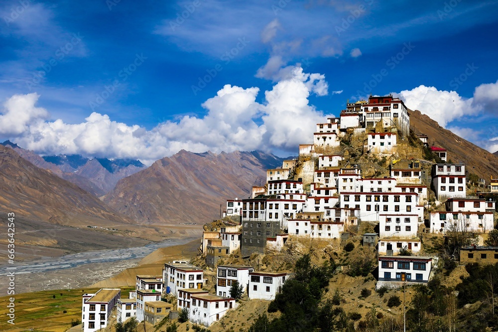 Key Monastery, a serene Buddhist sanctuary nestled in the breathtaking ...