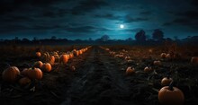 Jack-O-Lantern In Field Free Stock Photo - Public Domain Pictures