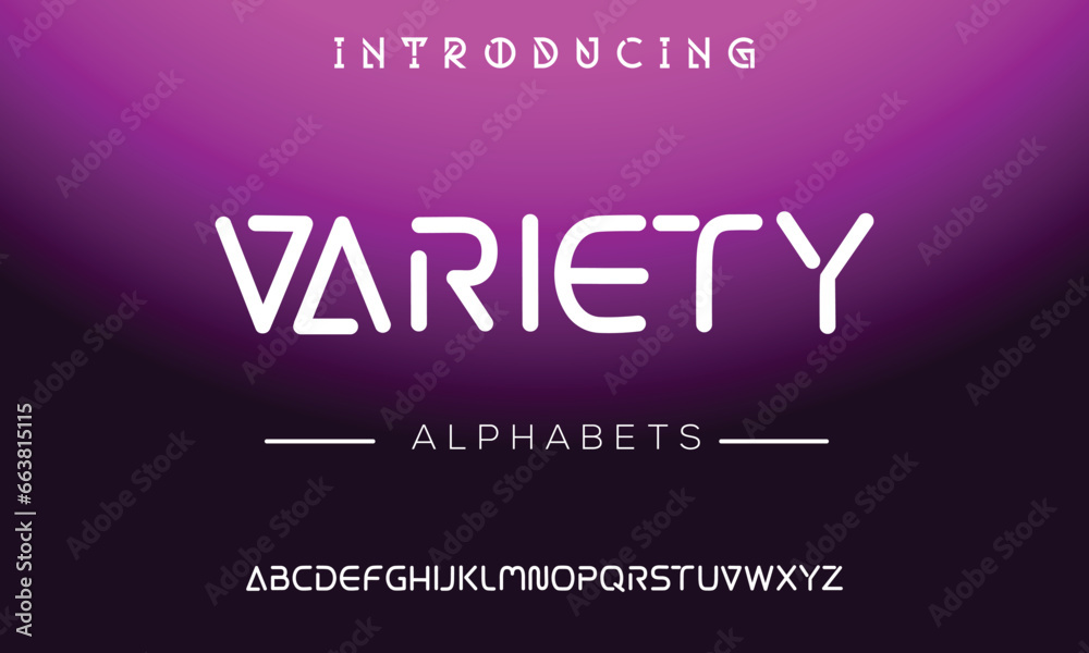 tech vector font typeface unique font design. Typeface urban style ...