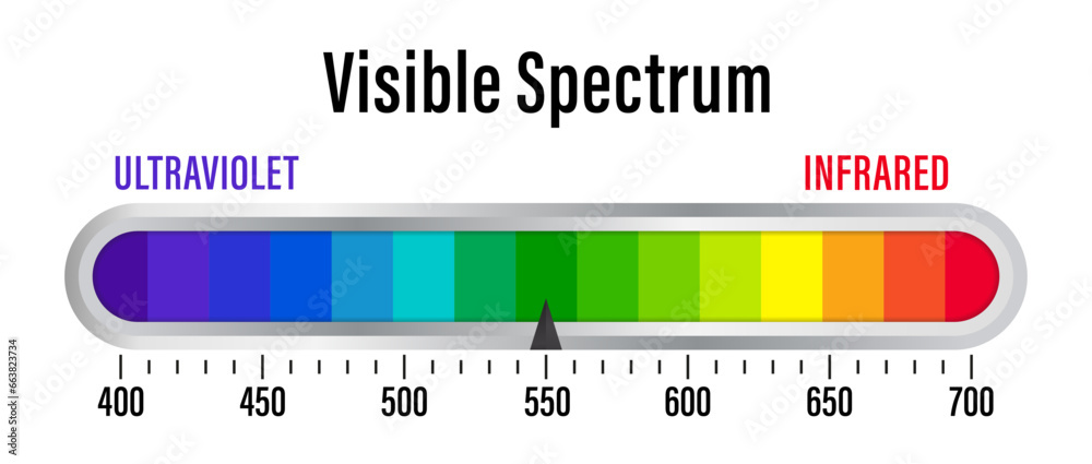 Visible light spectrum. Electromagnetic visible color spectrum for ...