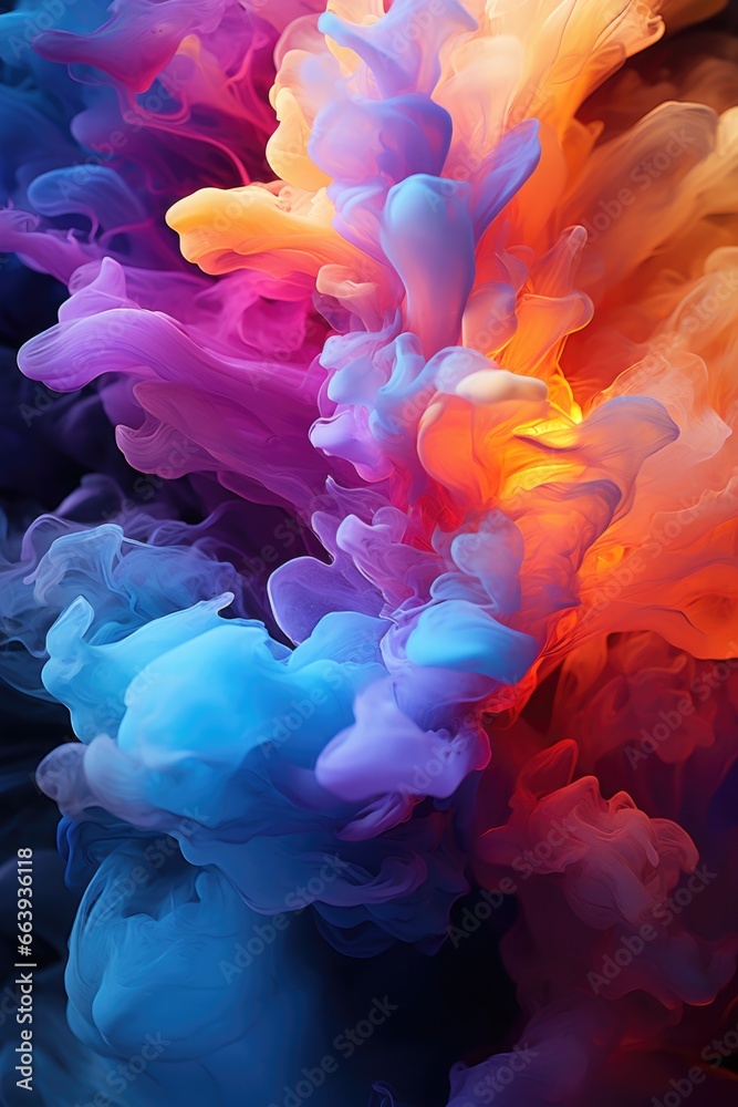 Liquid Symphony: Witness the dynamic dance of vividly colored liquids ...