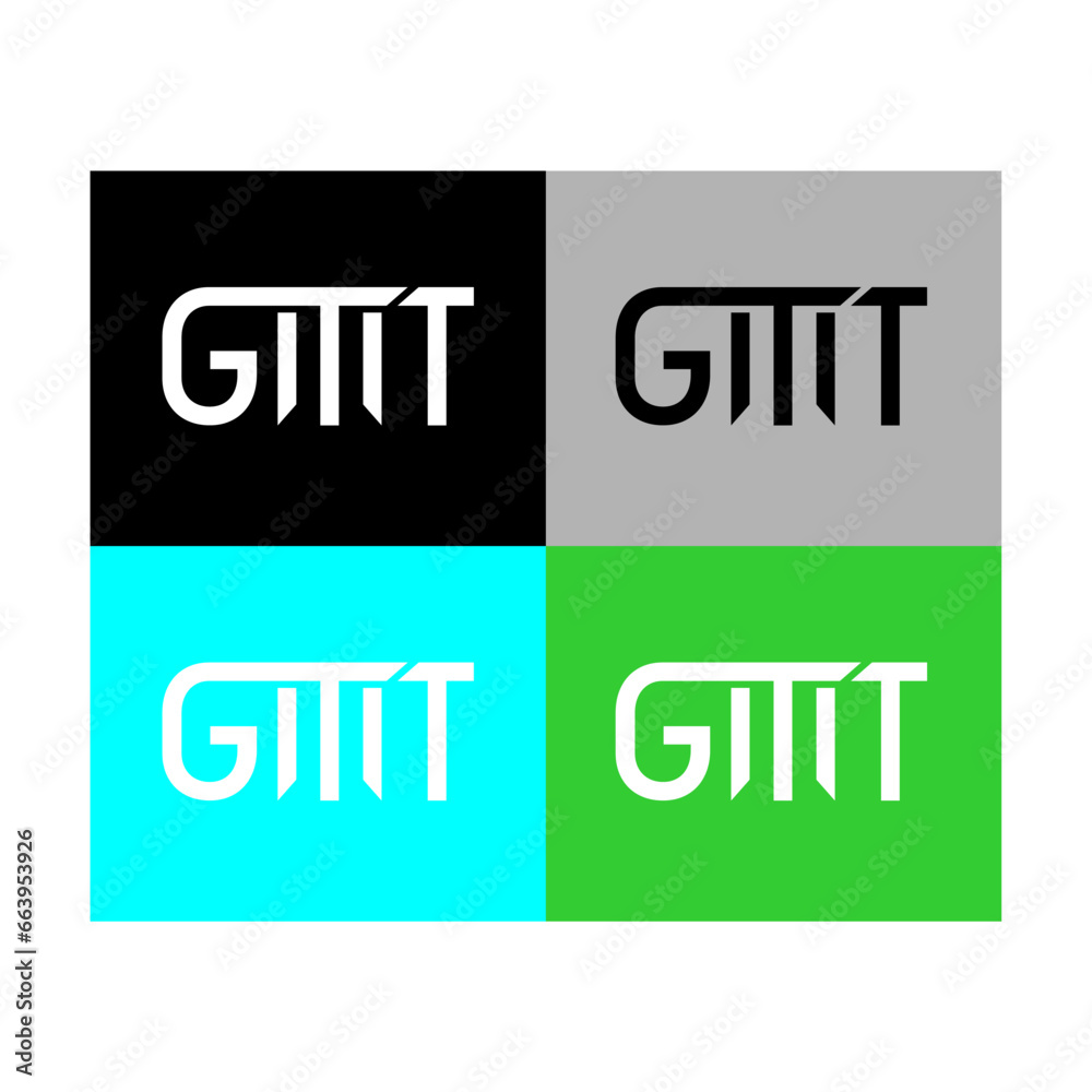 Vector of Initial Letter GMT monogram Logo Design Vector. This monogram ...
