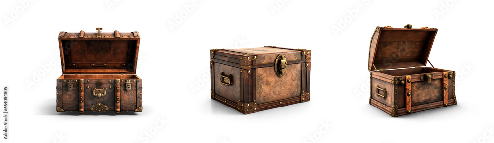 mediaeval opened unlocked and closed locked treasure antique vintage ...