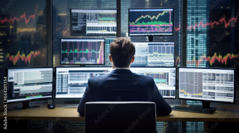 Analyst working with Analytics Data dashboard Management System ...