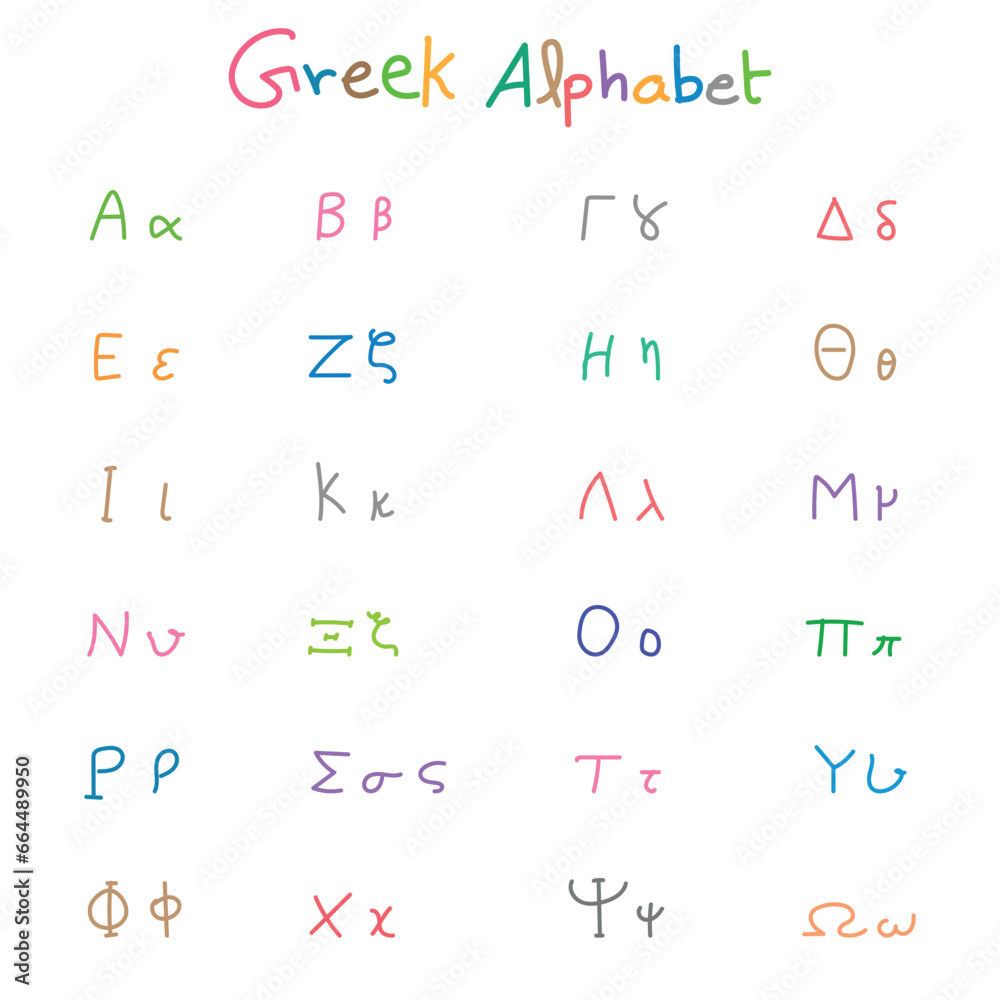 Vector de Stock The greek alphabet letters font. greek alphabet set ...
