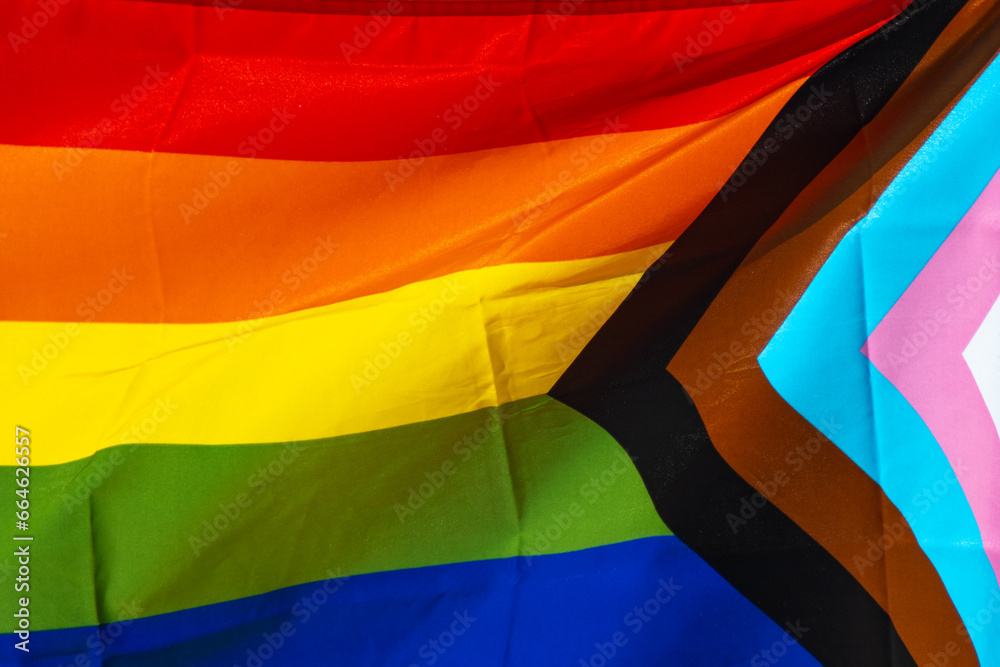 Progress pride flag fullscreen Stock Photo | Adobe Stock