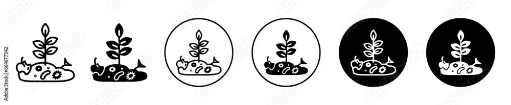 Soil pollution icon. Environmentally contaminated soil pollusion symbol ...