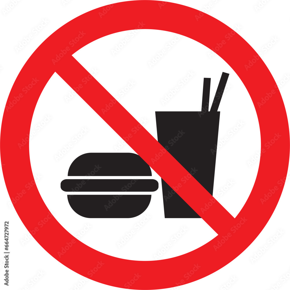 Stock-Vektorgrafik „prohibido, no ingrese alimentos, comida, bebida ...