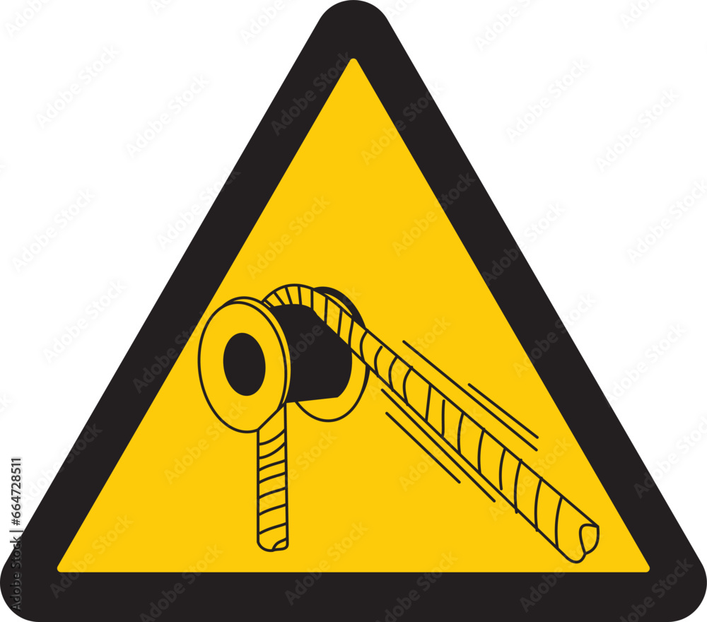 cables de acero en tención, caution, tensión, simbolo, señal, industria ...