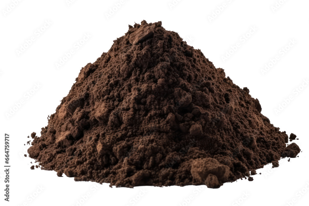 Pile of soil isolated on transparent background,transparency の Stock ...