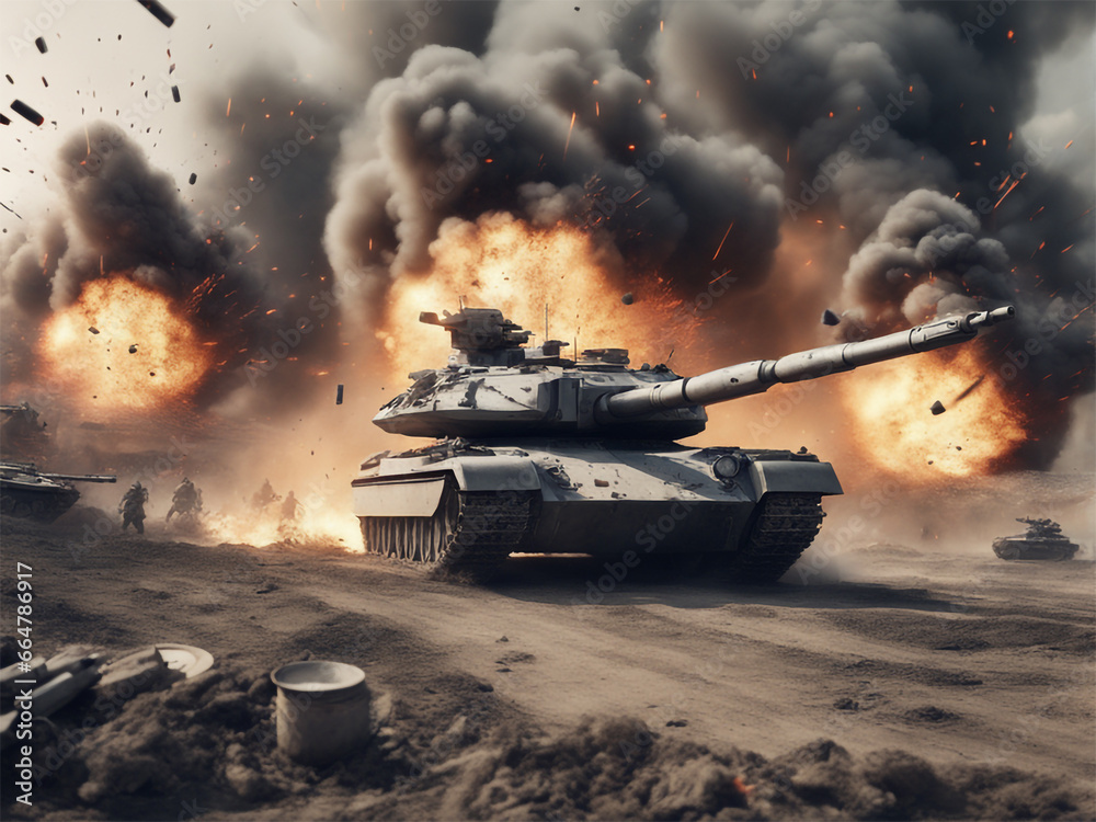 Warzone Fury Armored Tank Unleashes a Powerful Shot on the Battlefield ...