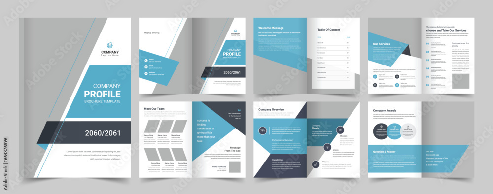 Annual Report, Multipage company profile design, Brochure template ...