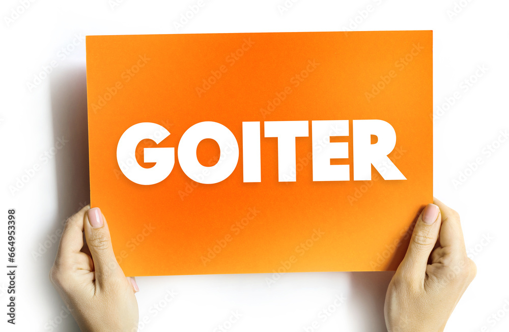 Goiter is a lump or swelling at the front of the neck caused by a ...