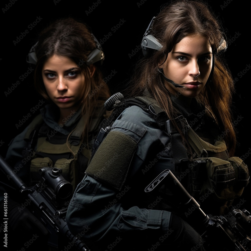 Israeli female soldiers in real female soldiers wearing full armor ...