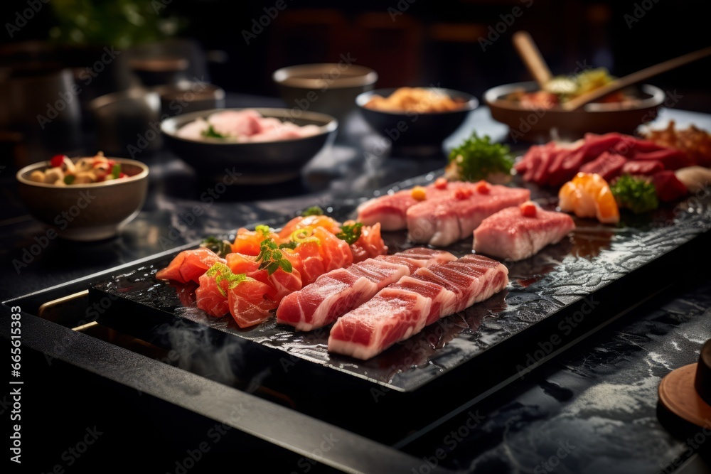 Chicken Teppanyaki, thinly sliced chicken mixed with a base of soy ...