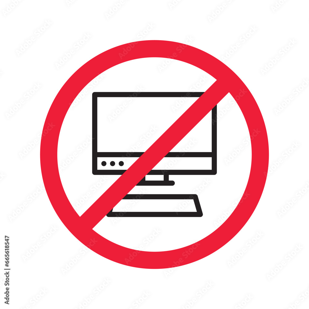 Forbidden Prohibited Warning, caution, attention, restriction label ...