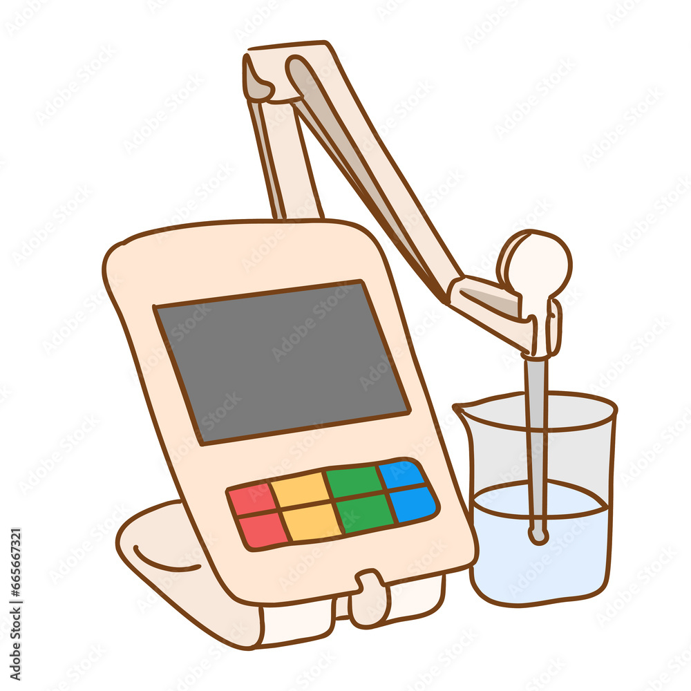 labtool_lab equipment_laboratory_pH meter _color pH meter _png file ...