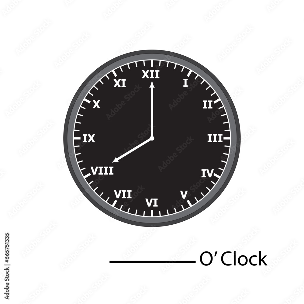 Telling the time, Roman number clock. write the time shown on the clock ...